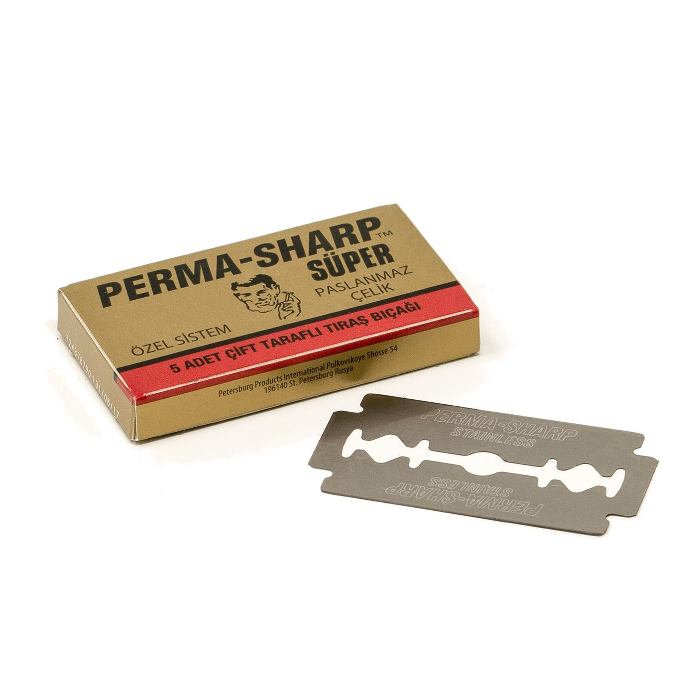 Gillette Perma-Sharp Stainless Double Edge Razor Blade (Pack of 10 ...