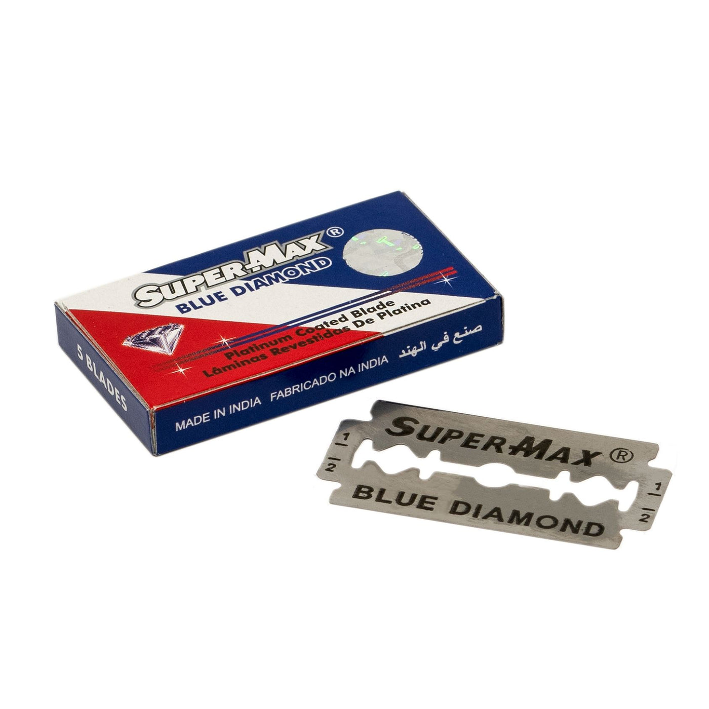 Super-Max Blue Diamond Platinum Double Edge Razor Blade (Pack of 5 ...